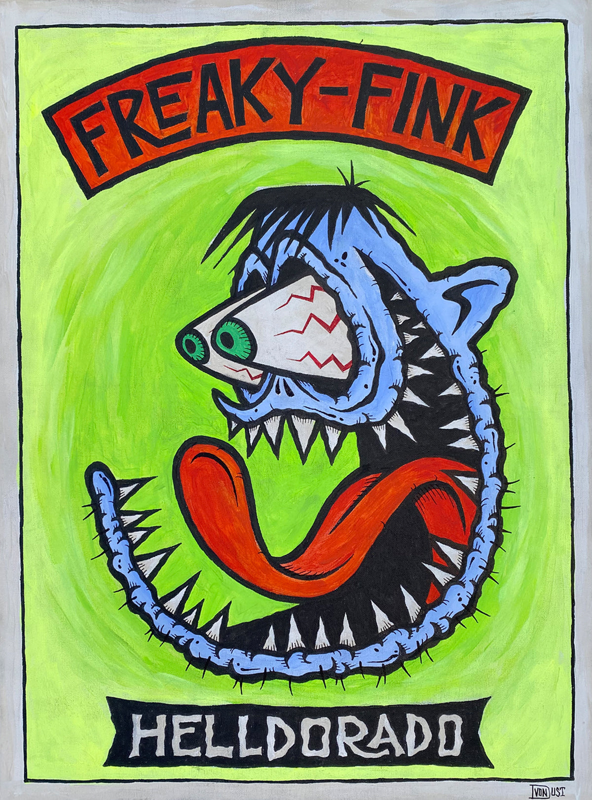 Freaky Fink Original Painting – Helldorado Brand