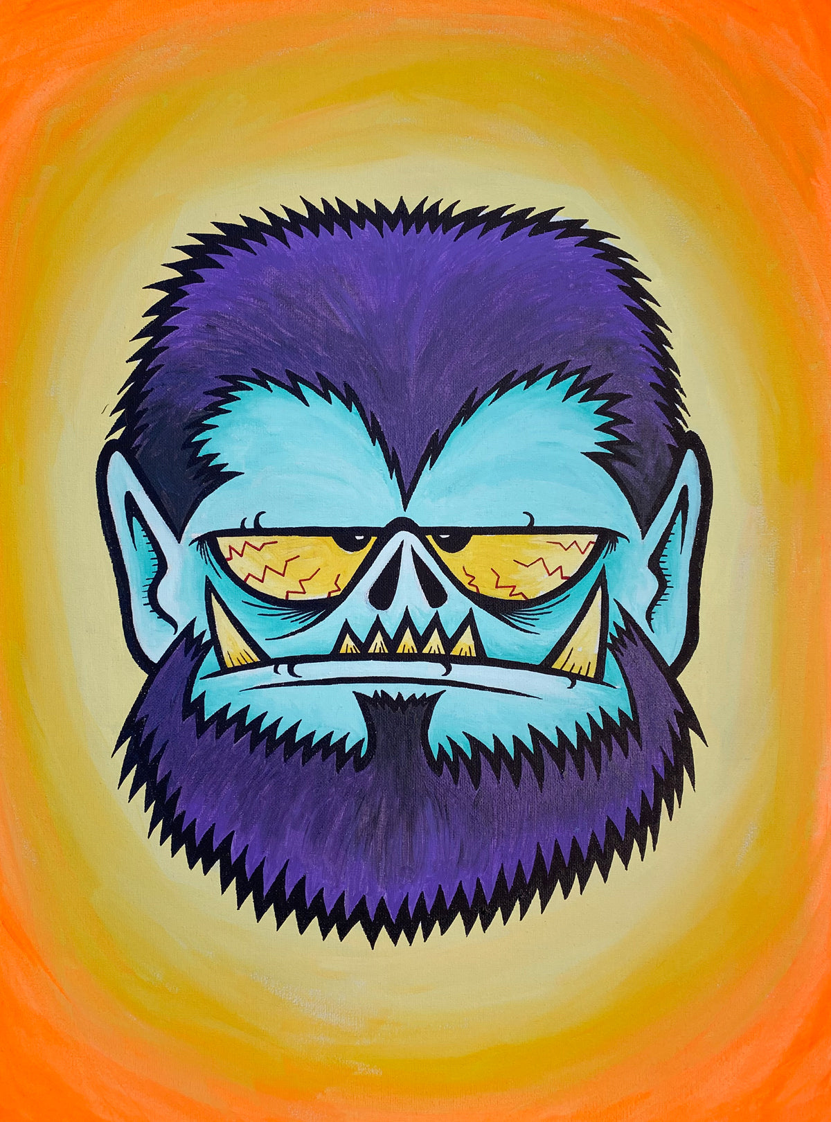 Wolfman Originl Painting – Helldorado Brand